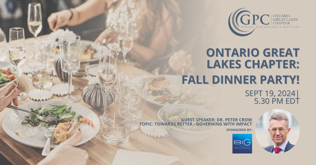 Ontario Great Lakes Chapter – Fall Dinner Party!
